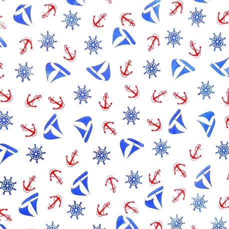 Hule Nautico Azul - Hule plástico mexicano - Casa Frida